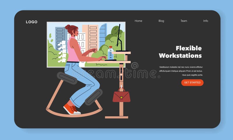 Ergonomics Woman Stock Illustrations – 250 Ergonomics Woman Stock ...