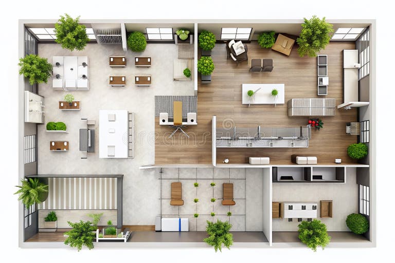 Modern Office Floor Plan a Comprehensive Architectural Design Blueprint ...