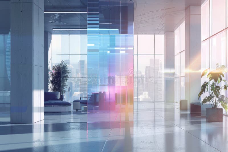 Modern Office with Futuristic Progress Bar Design for Business and ...