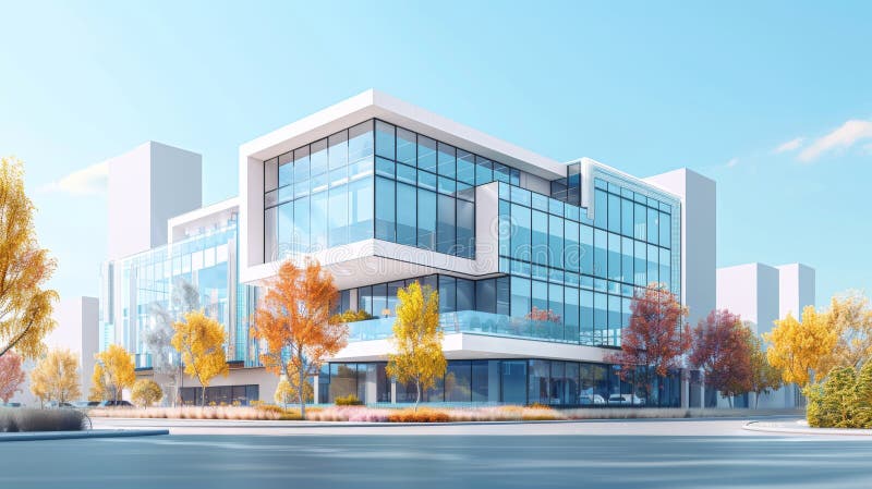 Modern Office Innovation, Innovative Office Building Banner ...