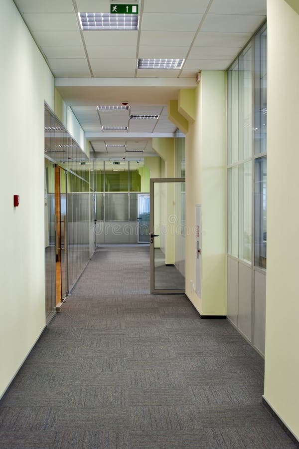 Cubicles in Clean Modern Office Stock Image - Image of working, worker ...