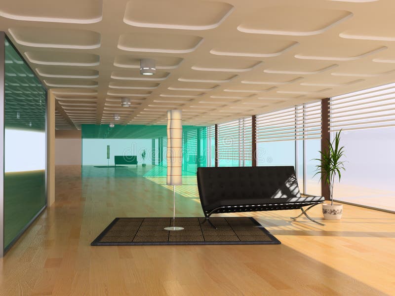 Modern office interior stock image. Image of decoration - 4184499
