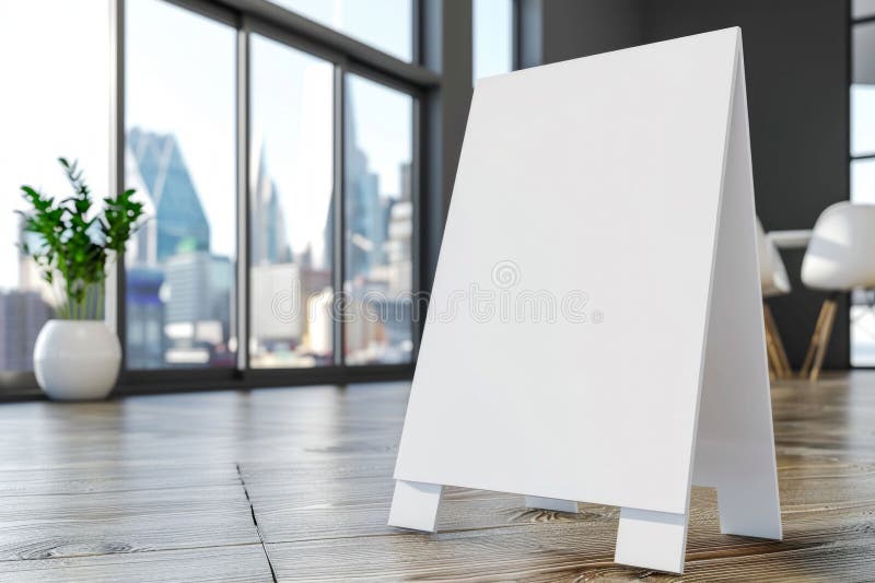 Modern Office Interior with Blank Presentation Board. Generative Ai ...