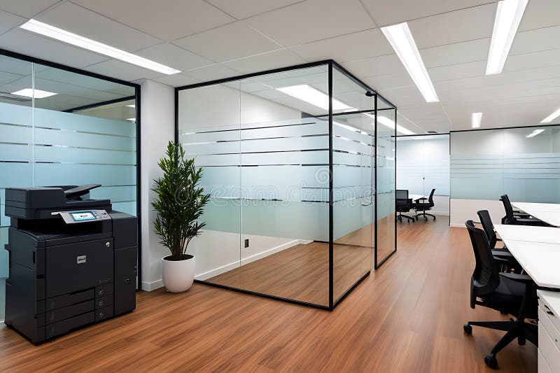 Modern Office Interior with Clean Layout. Stock Illustration ...