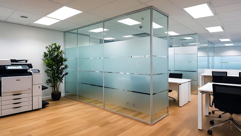 Modern Office Interior with Clean Layout. Stock Illustration ...