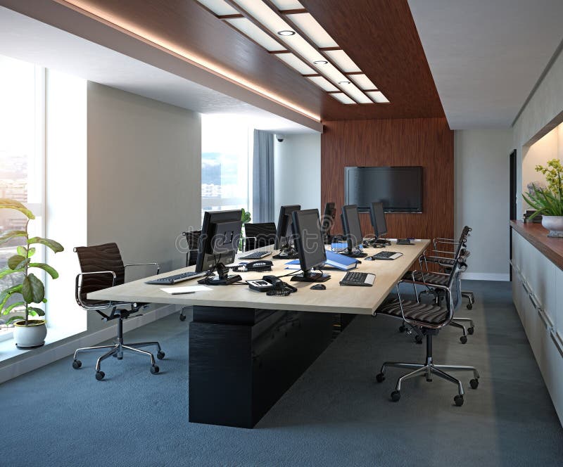 Modern Office Interior Design. Contemporary Workspace for Creative ...