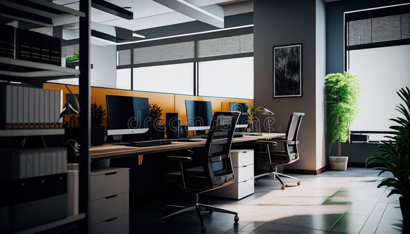 Modern Office Interior Design Contemporary Workspace for Creative ...