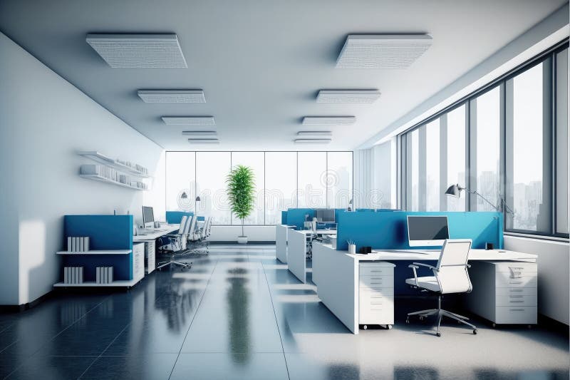 Modern Office Interior Design. Contemporary Workspace for Creative ...