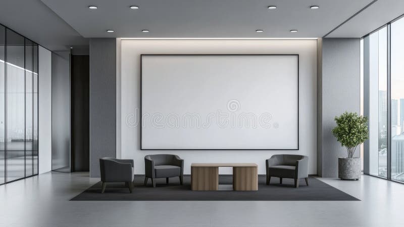 Modern Office Interior Featuring Minimalist Design and Comfortable ...