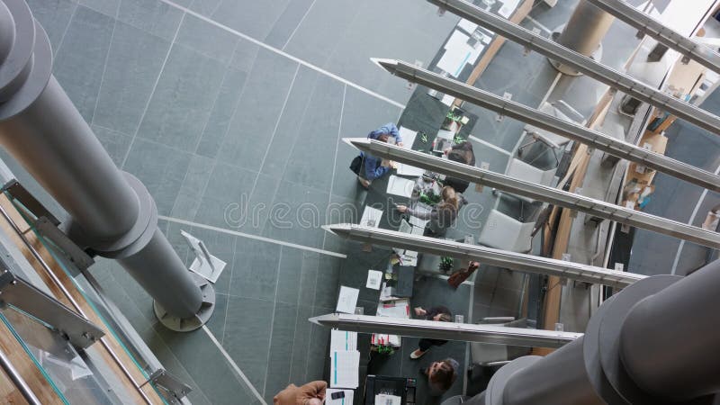 Modern Office Interior. High Angle View Stock Footage - Video of ...