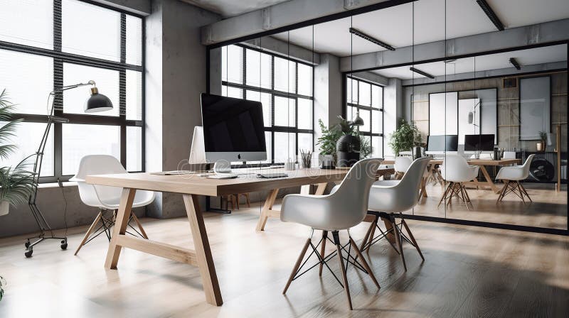 Modern Office Interior Ideas for Increased Productivity. Generative Ai ...