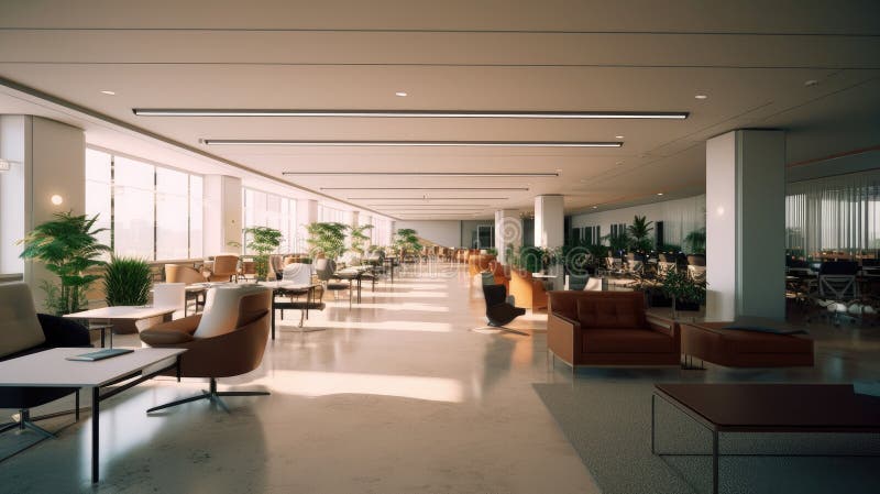 Modern Office Interior Indoor. Generative AI Stock Image - Image of ...