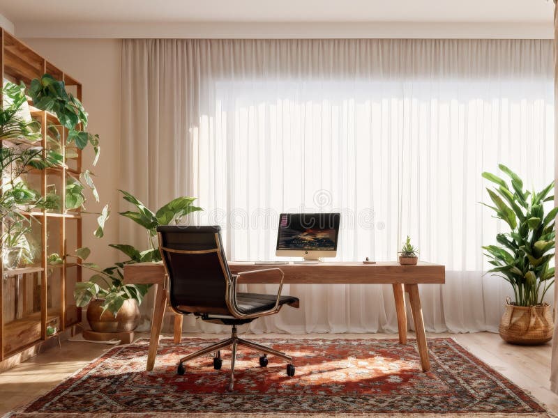 Modern Office Interior with a Large Window and Window. Stock ...