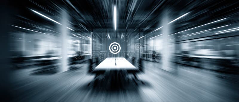 Modern Office Interior with Radial Blur Effect and Bright Lights ...