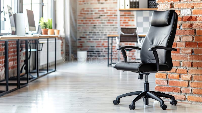 Modern Office Interior with Rolling Chairs and Functional Work Desks ...