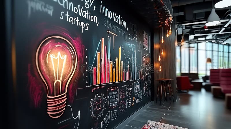 Modern Office Interior Showcasing Creative Ideas and Innovation on a ...