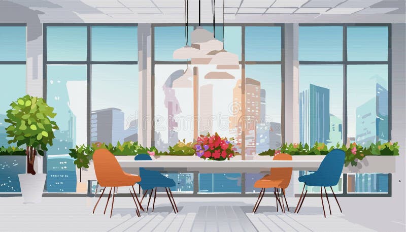 Interior Office Window Background Vector Stock Illustrations – 11,013 ...