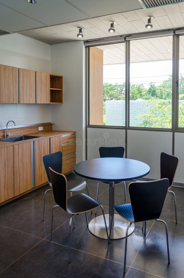 Modern office kitchen stock photo. Image of organized - 68373776