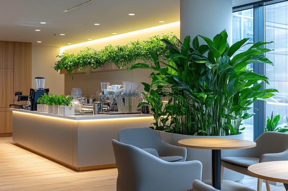 A Modern Office Kitchenette, Clean and Functional, Workplace Setting ...