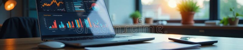 Modern Office, Laptop Displays Project Details, Charts , Development ...