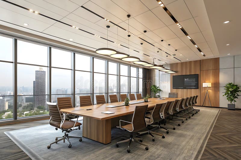 Modern Office Meeting Room Table and Chairs Modern Meeting Room Modern ...