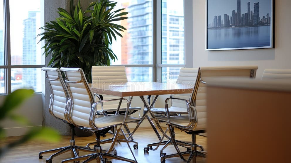 Modern Office Meeting Room with a View a Clean and Inviting Workspace ...