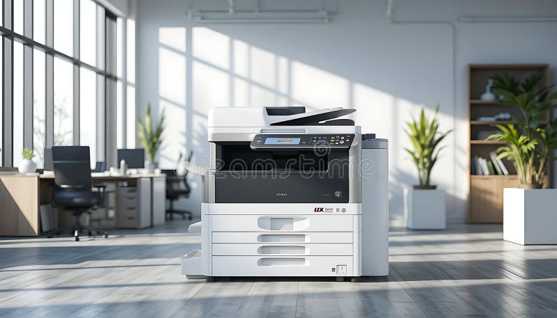 Modern Office Multifunction Printer Stock Illustration - Illustration of home, furniture: 374414870