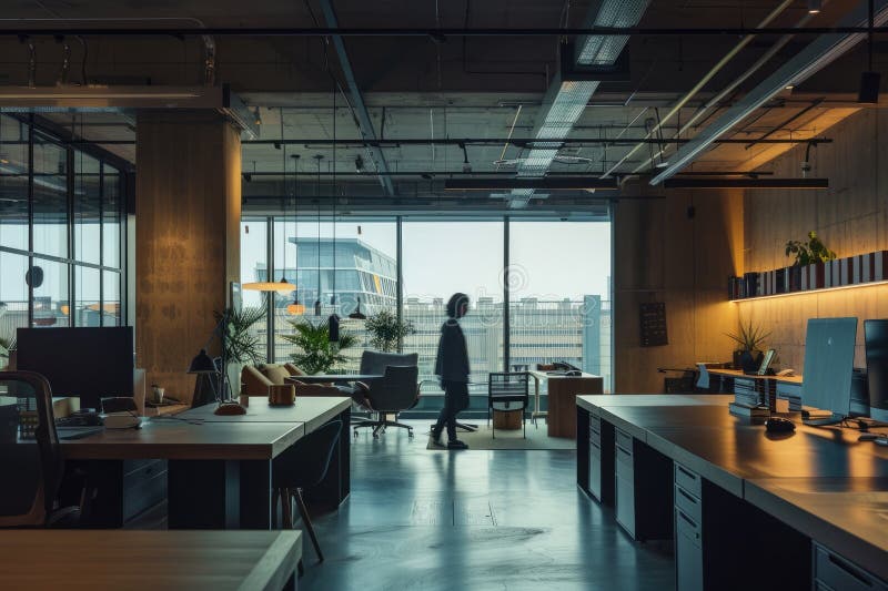 Modern Office with Natural Light and Open Layout Creates a Bright and ...