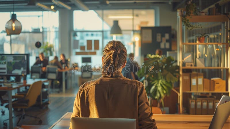 Modern Office with Natural Light and Open Layout Creates a Bright and ...