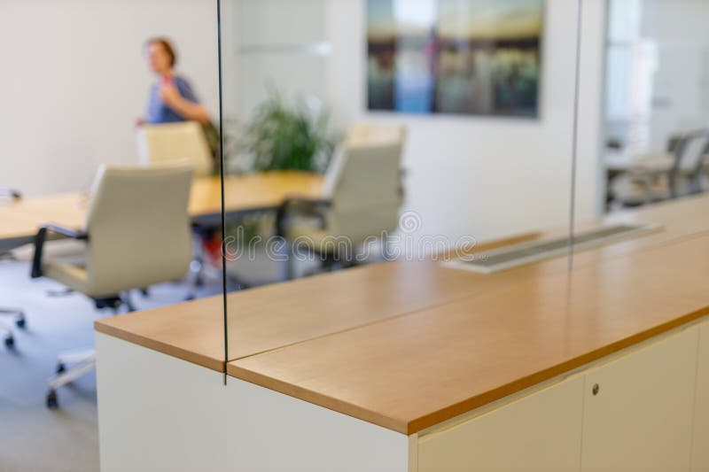 Modern Office, Open Space Workplaces without People Stock Photo - Image ...