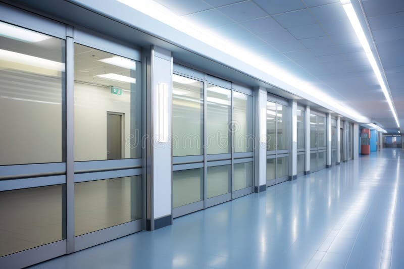 Modern Office Pathways Perspective. Generative Ai. Stock Illustration ...