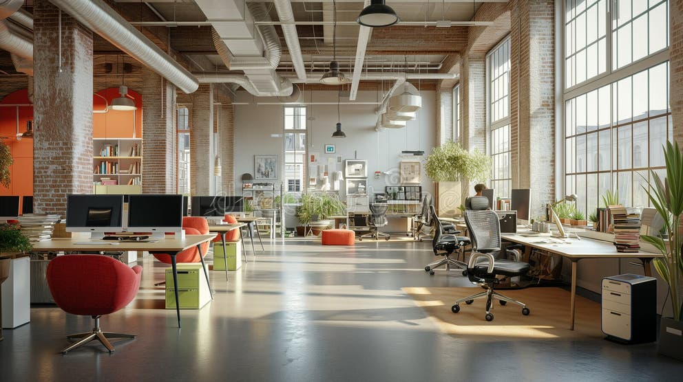 A Modern it Office without People a Beautiful, Technologically Advanced ...