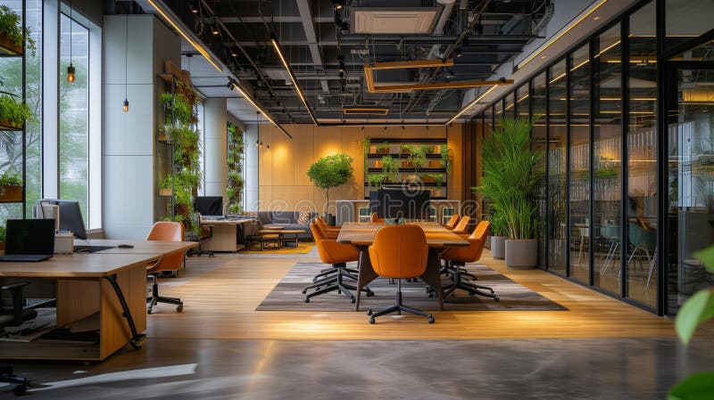 A Modern it Office without People a Beautiful, Technologically Advanced ...