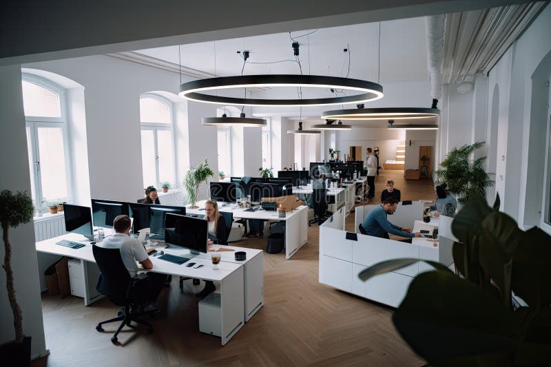 Modern Office, with People from Different Backgrounds and Cultures ...