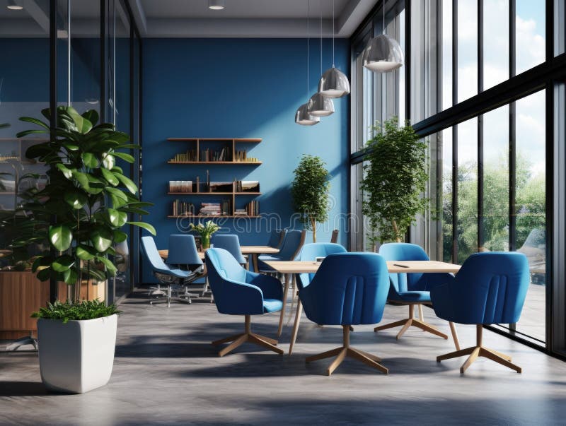 Modern Office with Plants for a Refreshing and Productive Workspace ...