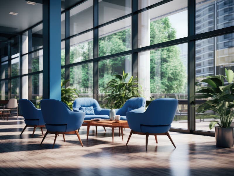 Modern Office with Plants for a Refreshing and Productive Workspace ...