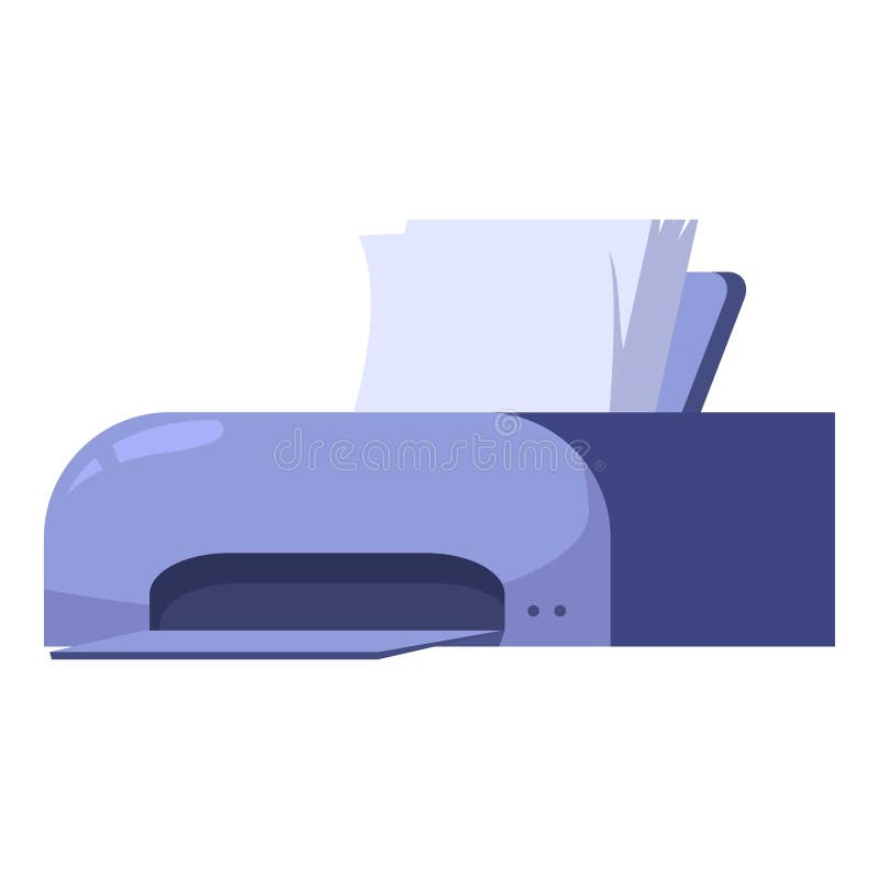 Modern Office Printer Printing Paper Documents Stock Vector ...