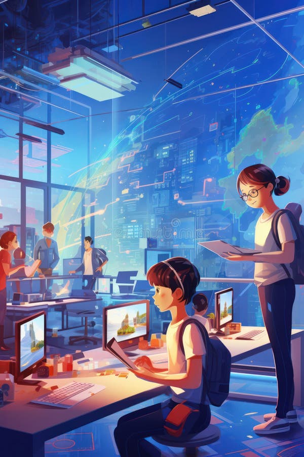 Modern Office: a Professional Man Working on a Computer in a Corporate ...