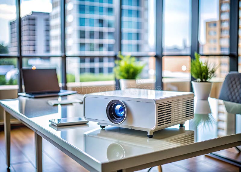 Modern Office Projector Setup a Sleek and Efficient Presentation ...