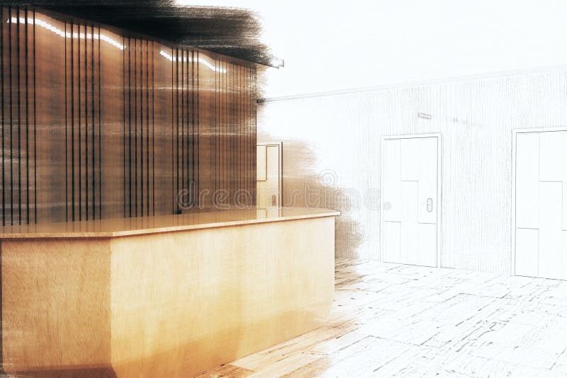 Office Reception Area Drawing Stock Illustrations – 52 Office Reception ...