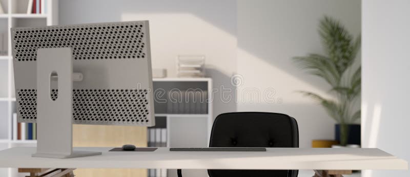 Modern Office Room Workspace Interior Design with Office Chair, Pc ...