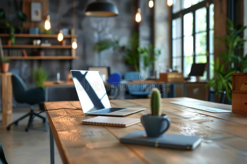 Modern Office Scene with Professional Business Tools. Stock ...