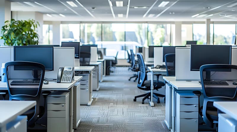 Modern Office Serenity: a Symphony of Workstations. Concept Office ...