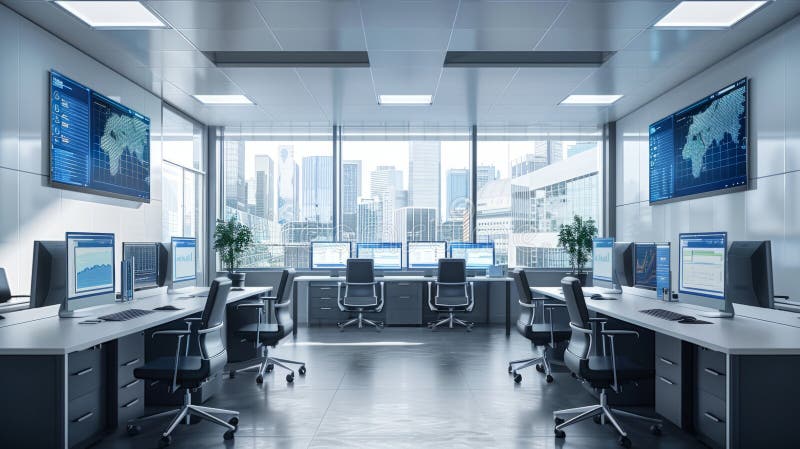 A Modern Office Setup Displaying Compliance Rules and Governance ...