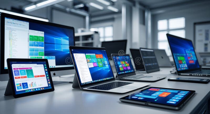 Desktop Computers Laptops Tablets Devices Technology Office Business ...