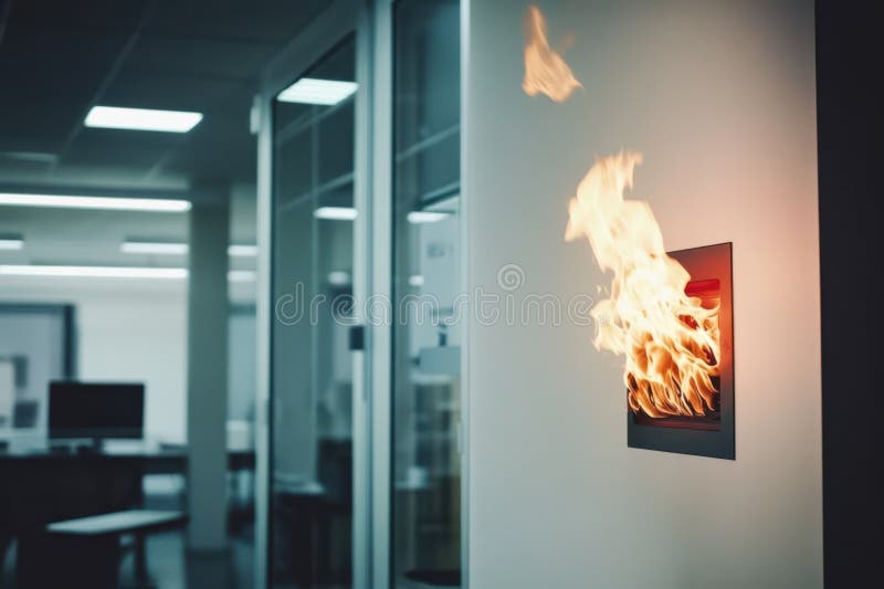 Modern Office Showcasing Innovative Fire Safety Technology in Design ...