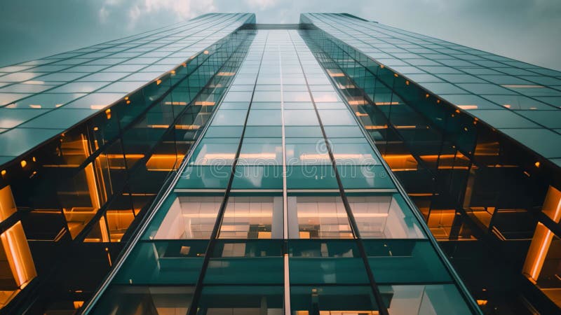 A Modern Office Skyscraper Featuring a Multitude of Windows, Reflecting ...