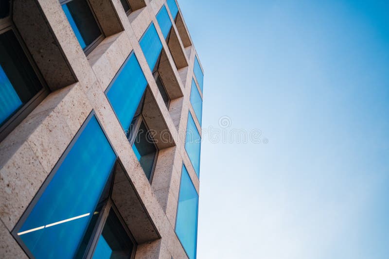 Modern Office Skyscraper Reaching into the Sky Stock Photo - Image of ...