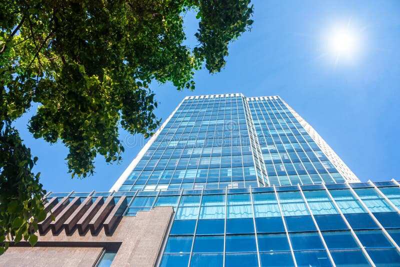 A Modern Office Skyscraper at Sun Day Stock Photo - Image of futuristic ...