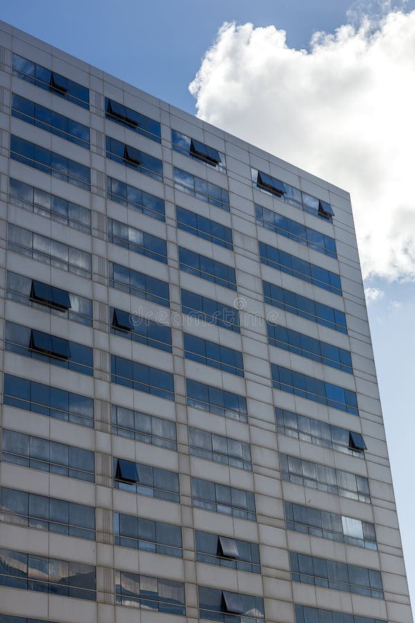 Modern Office Skyscrapers on the Blue Sky with Clouds Stock Image ...